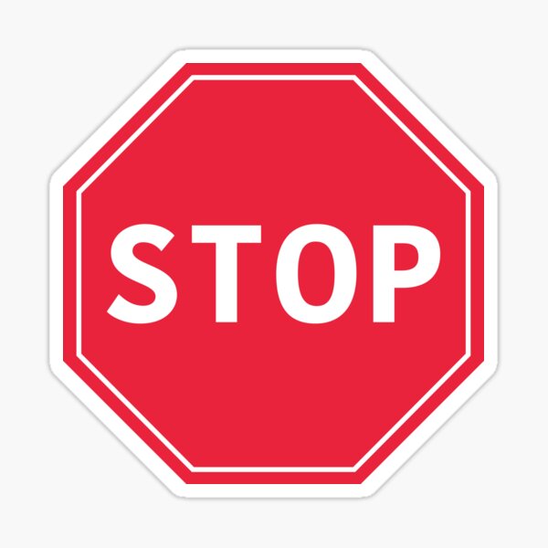 "Stop Road Sign" Sticker for Sale by Karina Gliuk | Redbubble