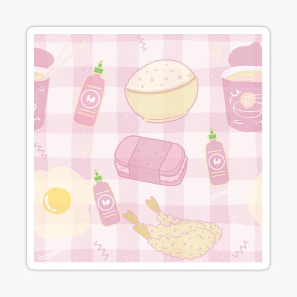 "Cute food" Sticker for Sale by PolyMicroMela | Redbubble