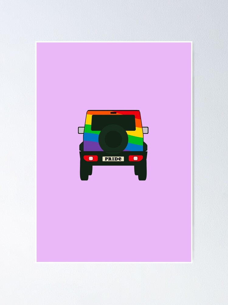 "Suzuki Jimny Pride Flag Back View" Poster for Sale by stoicjimny ...