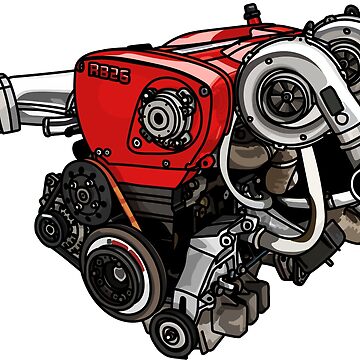 "RB26 Engine" Sticker for Sale by avinn | Redbubble