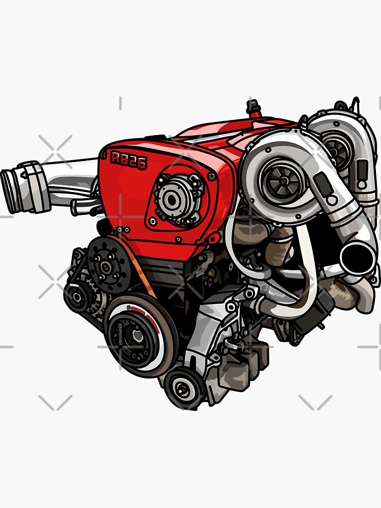 "RB26 Engine" Sticker for Sale by avinn | Redbubble