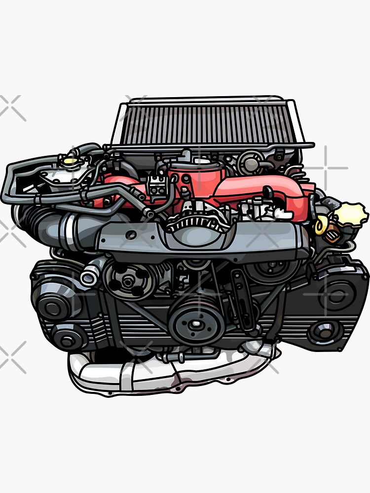 "EJ20 Engine" Sticker for Sale by avinn | Redbubble