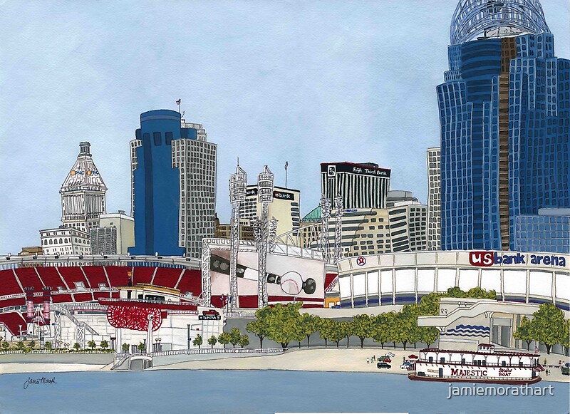 "Cincinnati Scene" by jamiemorathart | Redbubble