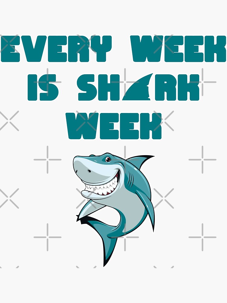 ""Shark Week"" Sticker for Sale by StoicTesterShop | Redbubble