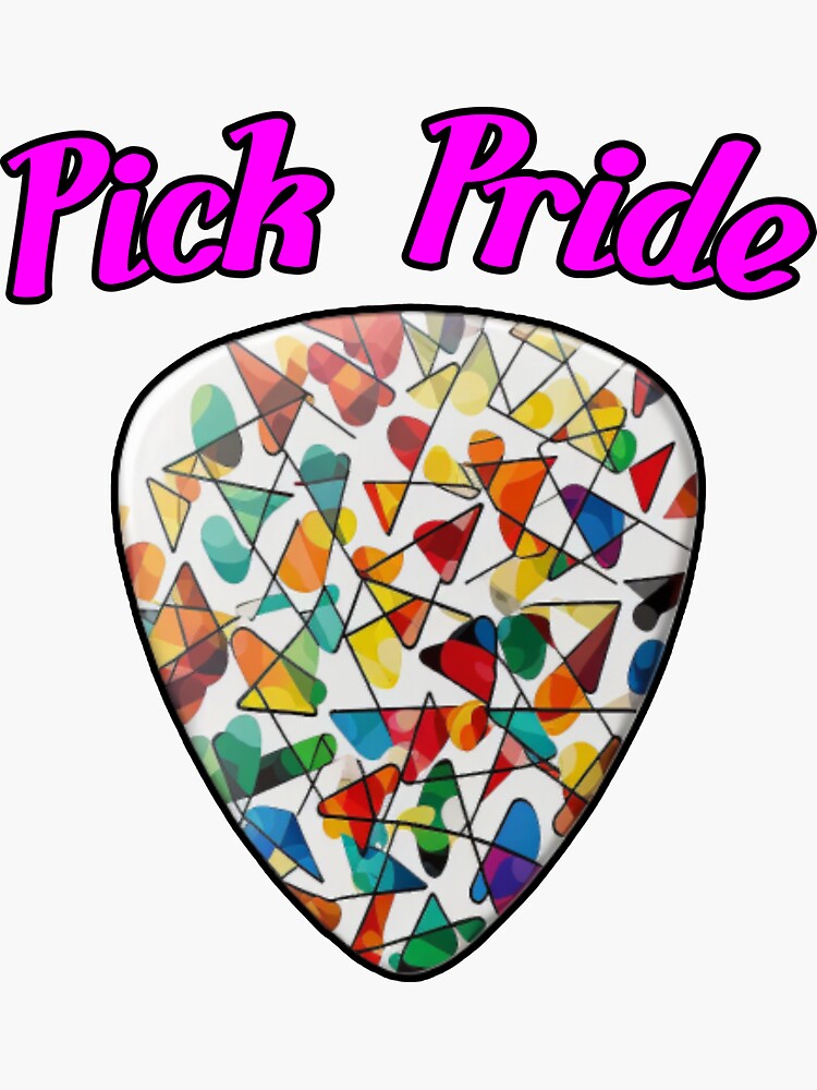 "Pick Pride LGBTQ+ Guitar Pick Design" Sticker for Sale by ...