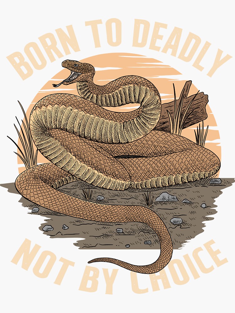 "Venomous snake born to deadly" Sticker for Sale by Atherisink | Redbubble