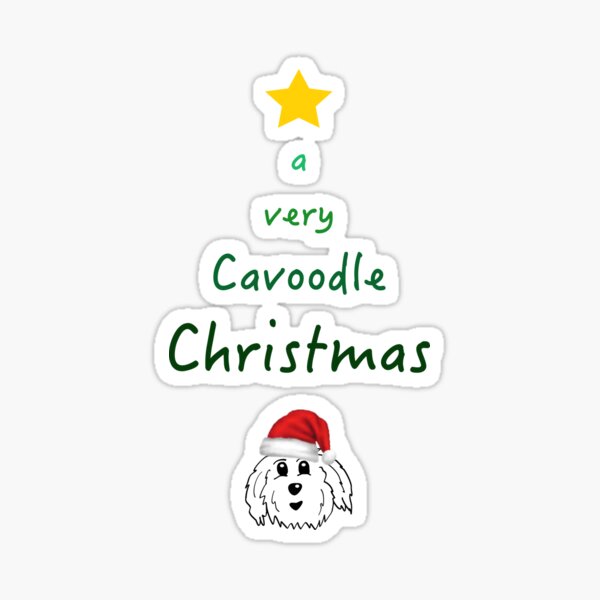 "A Very Cavoodle Christmas" Sticker for Sale by OodleWear | Redbubble
