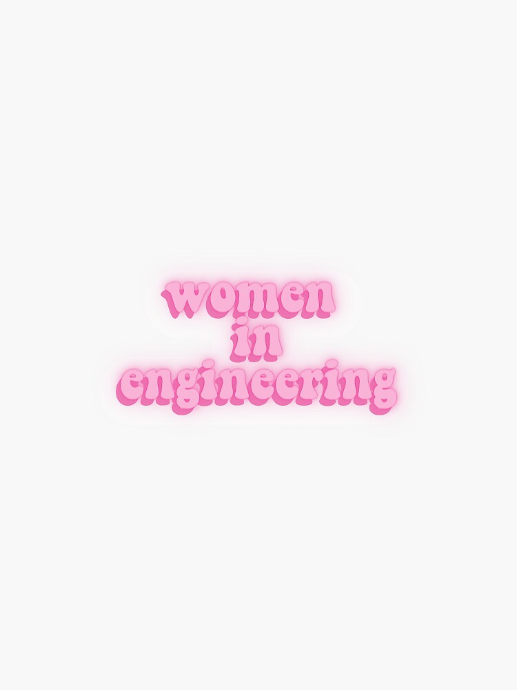"neon pink women in engineering major design" Sticker for Sale by ...
