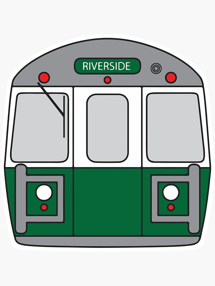 "MBTA Green Line - Riverside" Sticker for Sale by tomunderwood | Redbubble