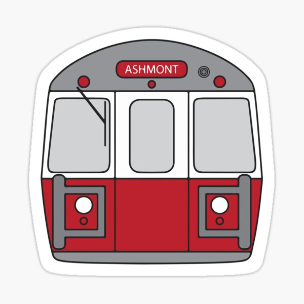 "MBTA Red Line - Ashmont" Sticker for Sale by tomunderwood | Redbubble