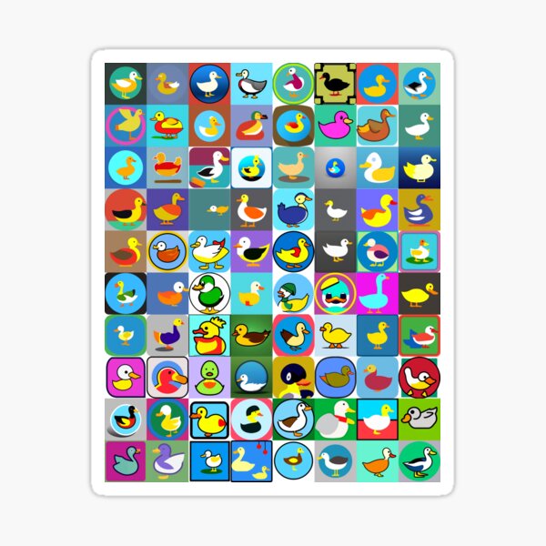 "DUCKS!DUCKS!DUCKS!" Sticker for Sale by LuBits | Redbubble