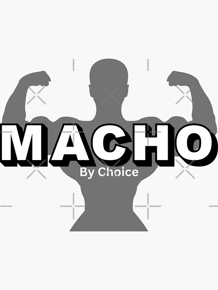 "Macho By Choice Bodybuilder" Sticker for Sale by JockArts | Redbubble