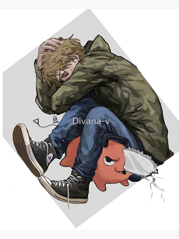 "silkdusk's chapter 1 denji illustration" Art Print for Sale by Divana ...