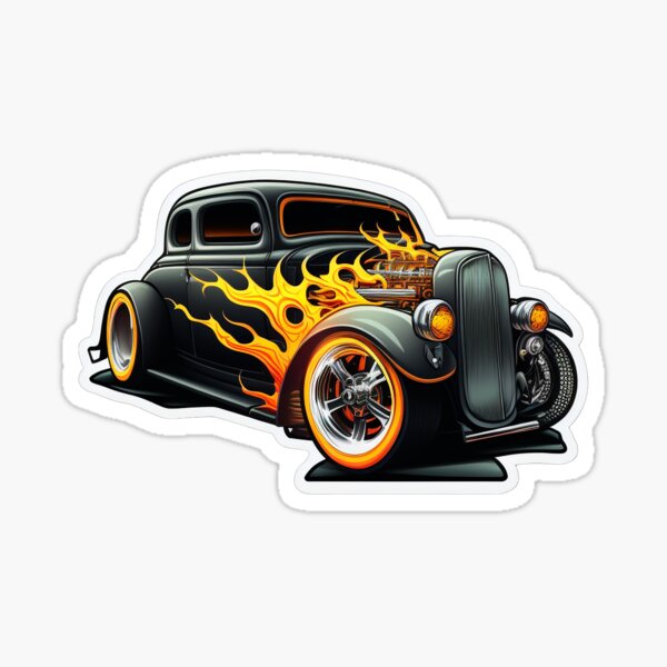 "Hot Rod" Sticker for Sale by StickerDistrict | Redbubble