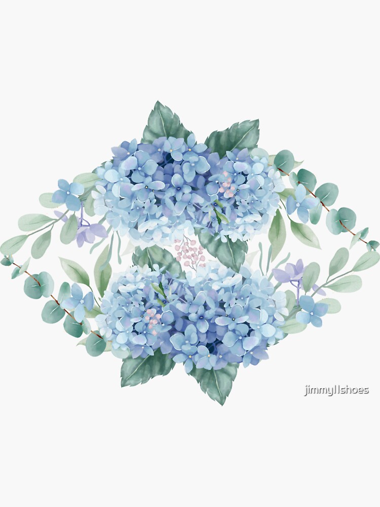 "Blue Hydrangea Card Making and Journal Sticker" Sticker for Sale by ...