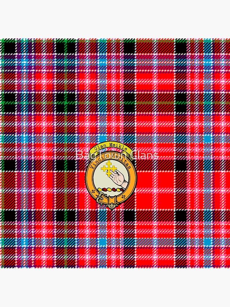 "Meikle Scottish Tartan and Crest" Sticker for Sale by ljrigby | Redbubble