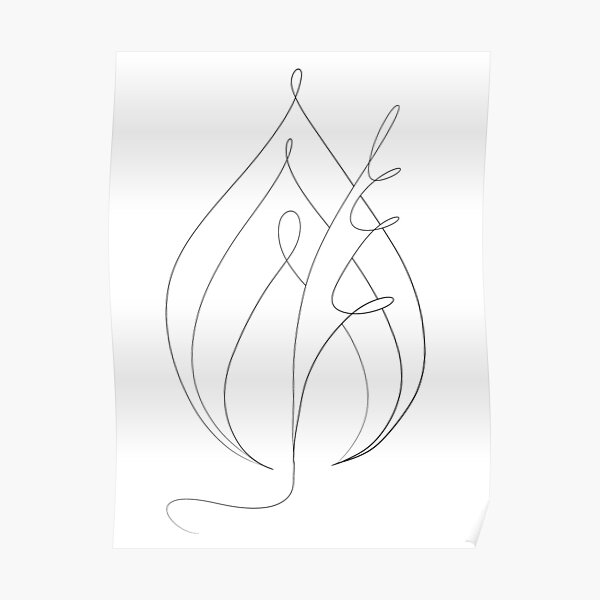 "Quill and Flame Simple Aesthetic Logo" Poster for Sale by Quill-and ...