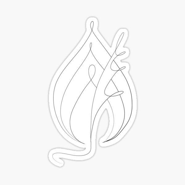 "Quill and Flame Simple Aesthetic Logo" Sticker for Sale by Quill-and ...