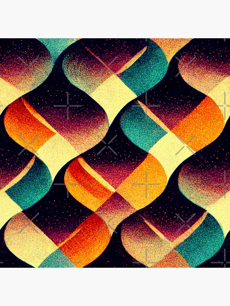 "Arabesque - Psychedelic 70s Abstract" Sticker for Sale by terrikjones ...