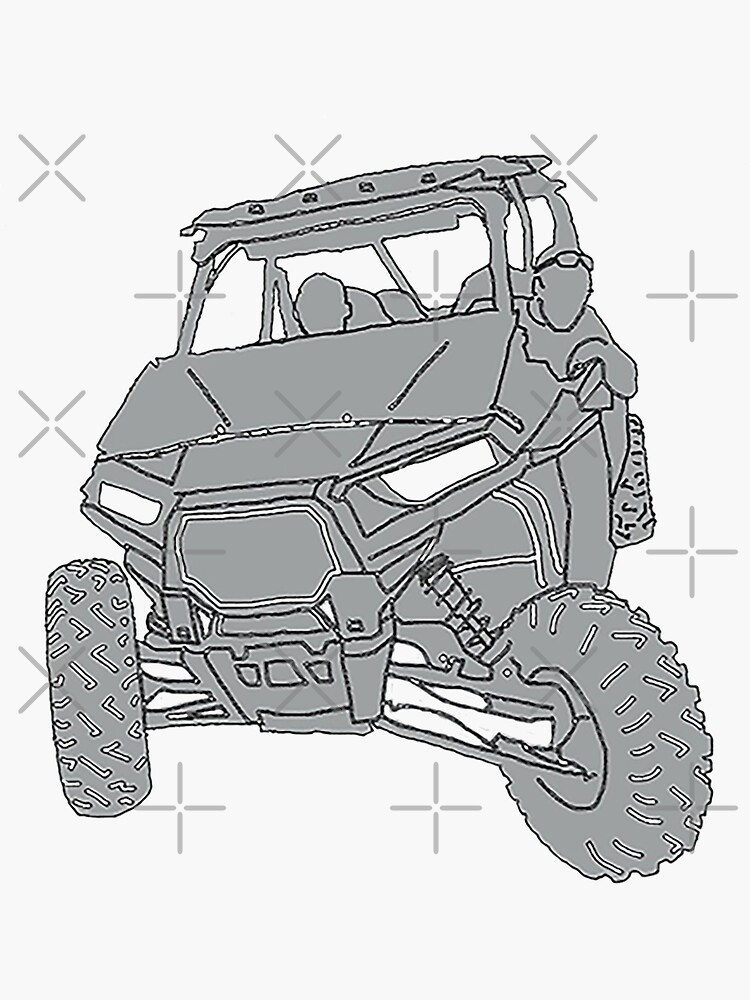 "Rzr outine riding on rocks" Sticker for Sale by KatHRa1 | Redbubble