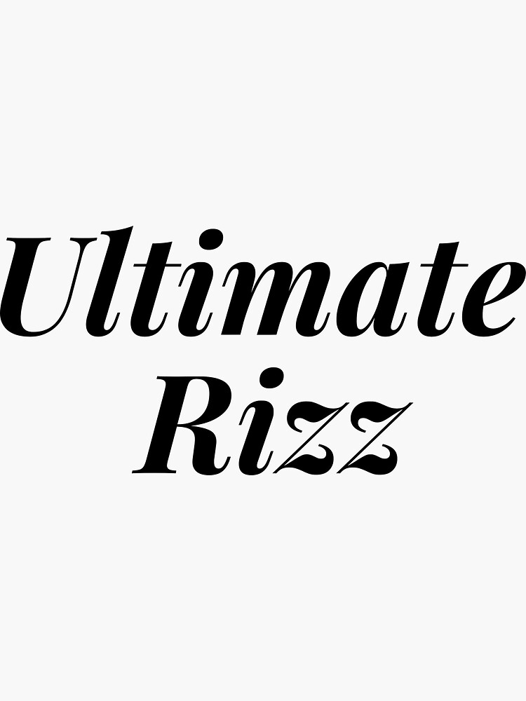 "Ultimate Rizz" Sticker for Sale by lovekwaii | Redbubble