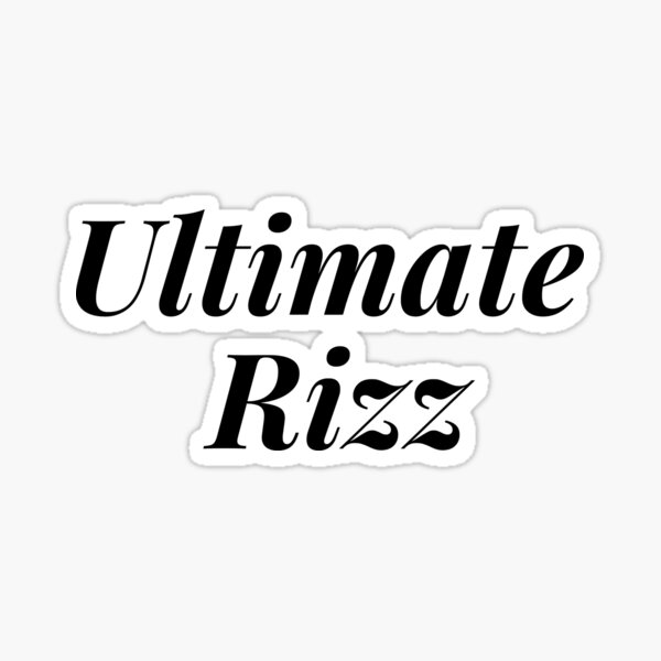 "Ultimate Rizz" Sticker for Sale by lovekwaii | Redbubble