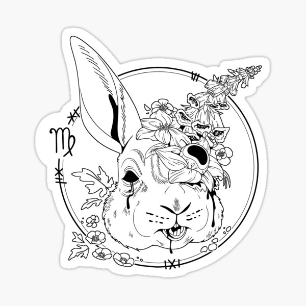 "Year of the Rabbit - Virgo" Sticker for Sale by NovaStar134 | Redbubble