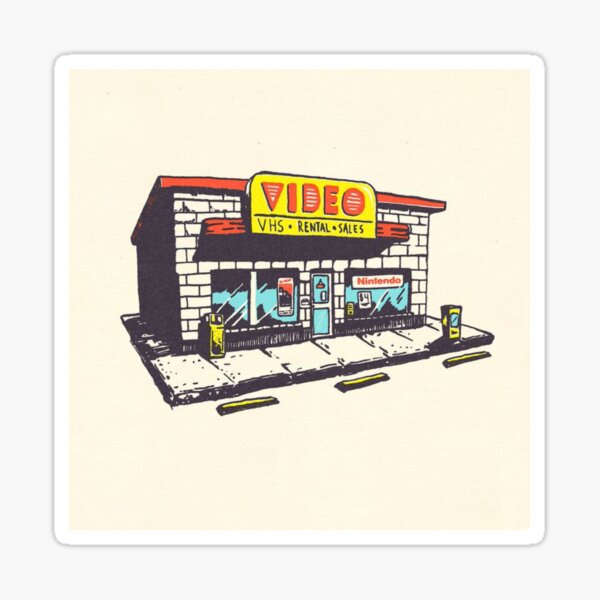"vhs store" Sticker for Sale by paradiseiswild | Redbubble