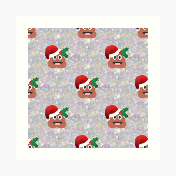 "santa claus poop emoji" Art Print by gossiprag | Redbubble