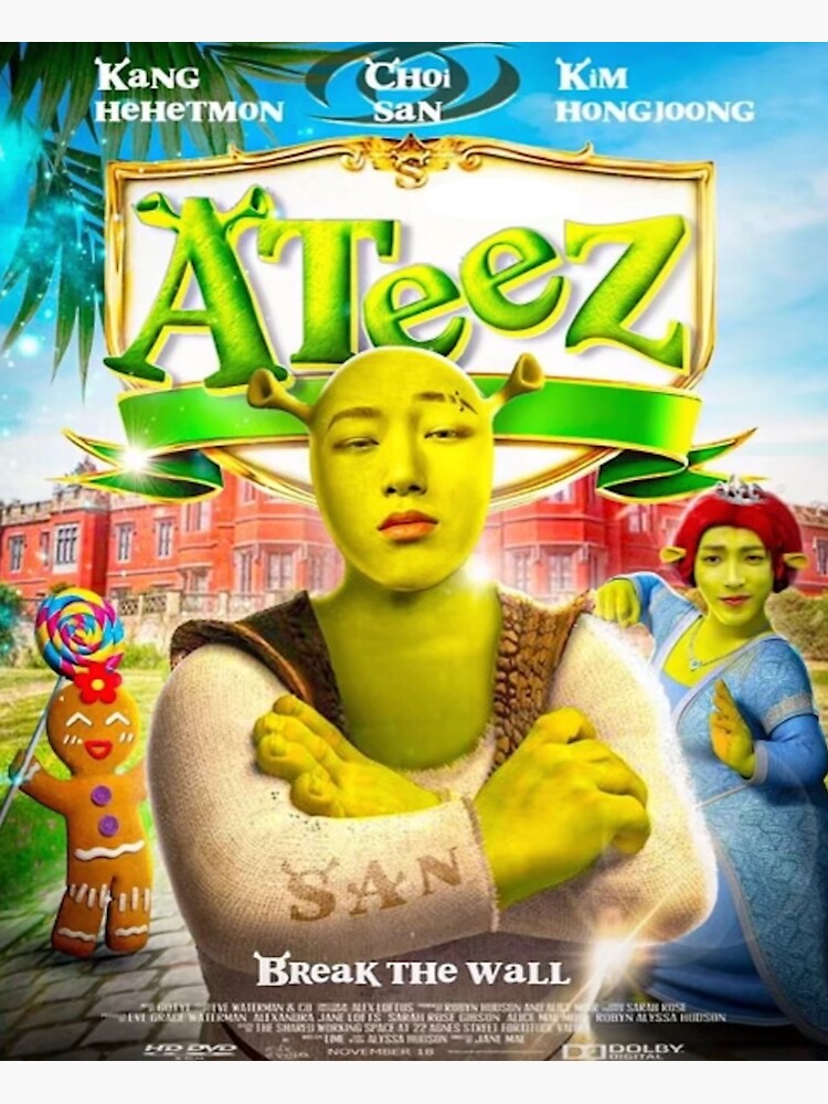 "Shrek San Breaking The Wall Sticker" Sticker for Sale by MarTiny2000 ...