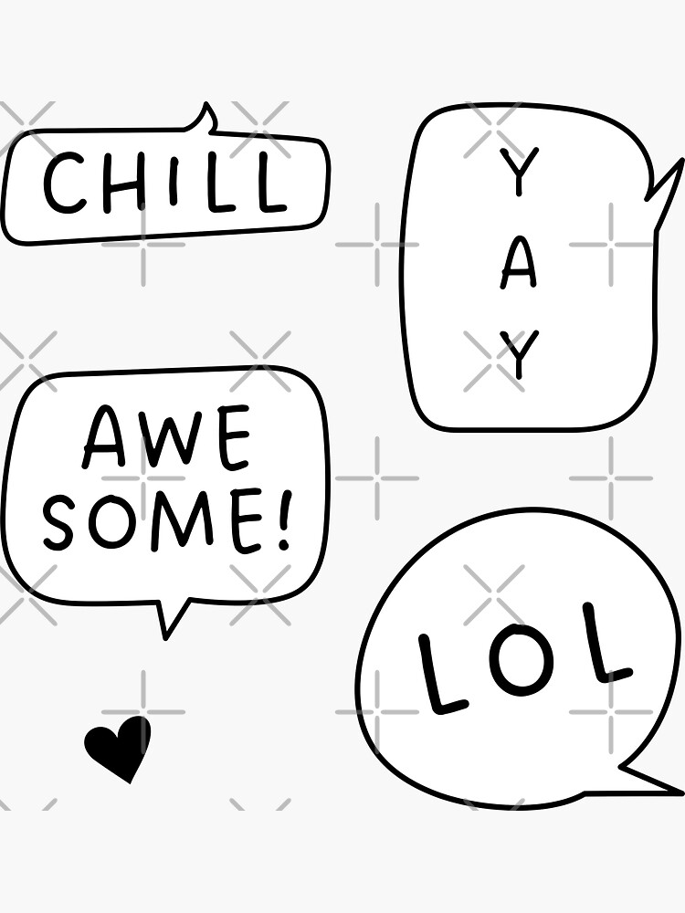 "Chill Yay Lol Awesome Set Puffinka" Sticker for Sale by puffinka ...