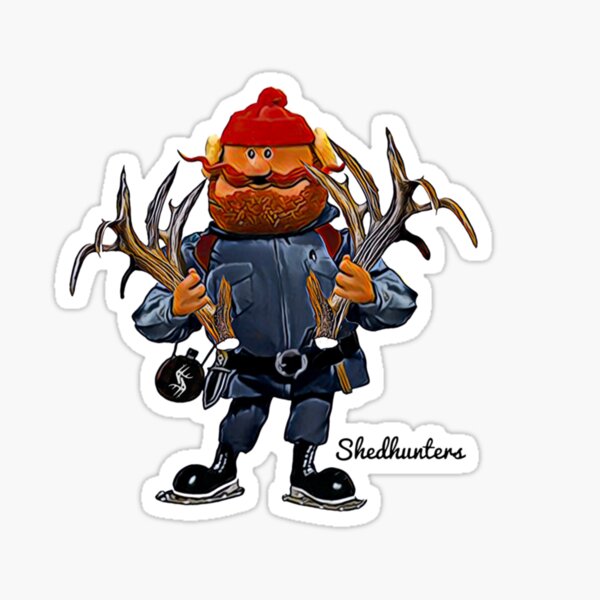 "Yukon Cornelius Shed Hunter Mountain Man" Sticker for Sale by CCsCraftsd | Redbubble
