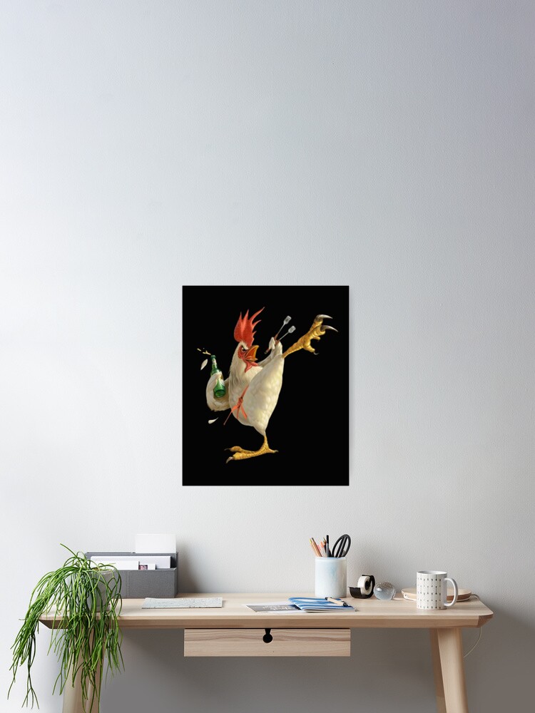 "kung fu chicken" Poster by mahass | Redbubble