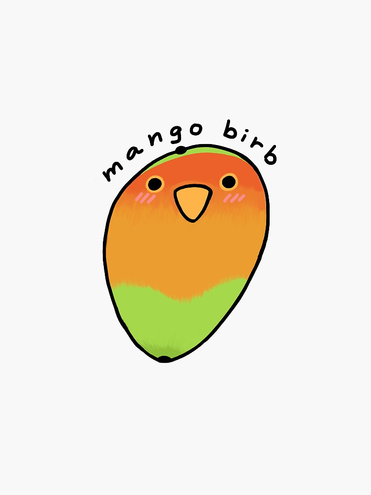 "mango birb sticker" Sticker for Sale by grogifrog | Redbubble