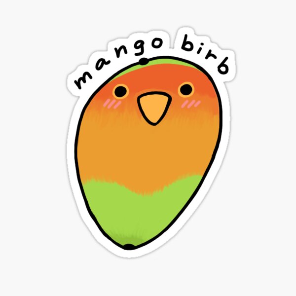 "mango birb sticker" Sticker for Sale by grogifrog | Redbubble