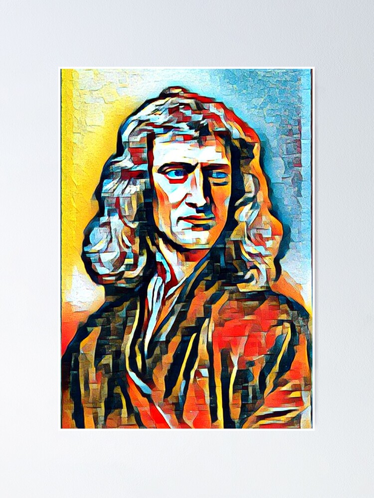 "Isaac Newton Artwork | Isaac Newton Portrait | Isaac Newton Wall Art ...
