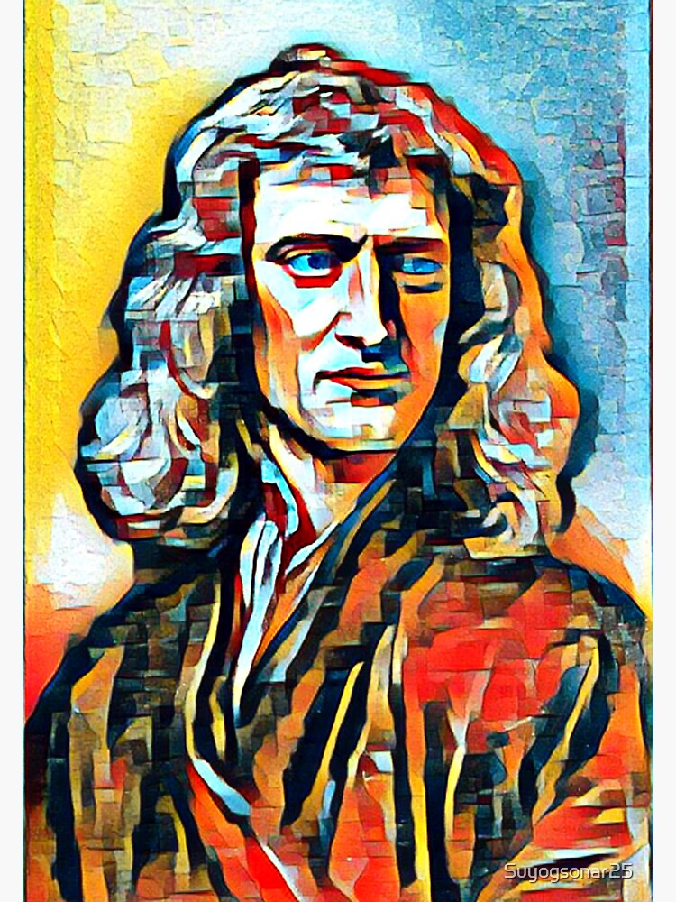 "Isaac Newton Artwork | Isaac Newton Portrait | Isaac Newton Wall Art ...