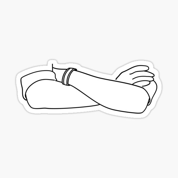 "Immune To Suggestions Crossed Arms Attitude Problem" Sticker for Sale ...