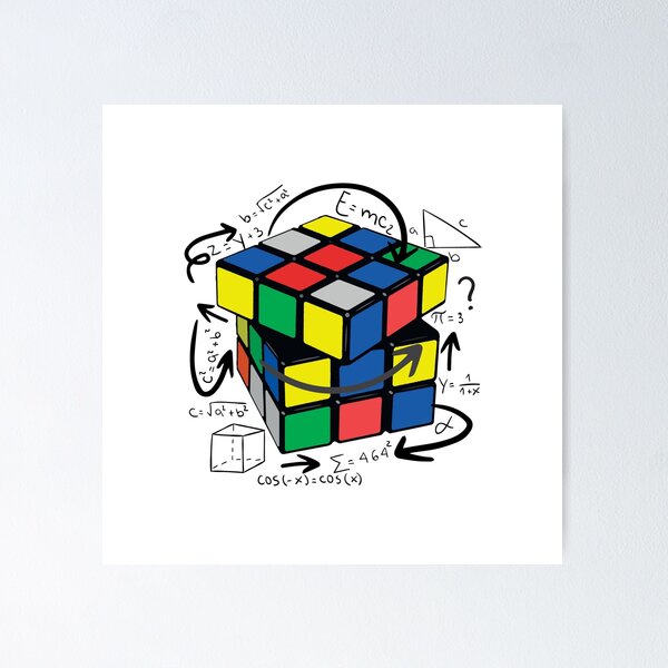 "Math Rubiks Cube" Poster for Sale by Zas9 | Redbubble