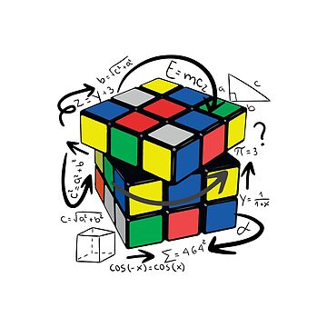 "Math Rubiks Cube" Sticker for Sale by Zas9 | Redbubble