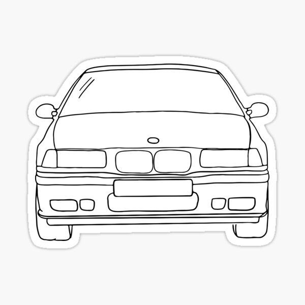 Bmw E36 Line Art