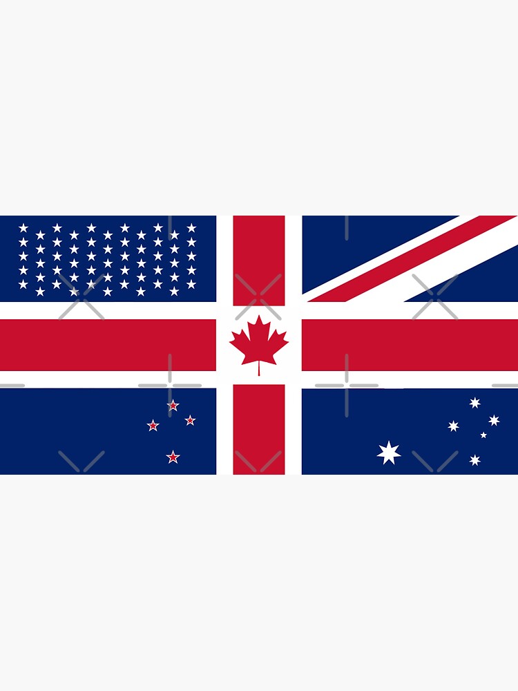 "FVEY Alliance Flag" Sticker for Sale by Forewarned | Redbubble