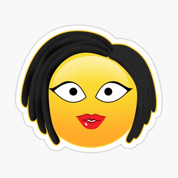 "Emoji (Dreadlocks and Smile) " Sticker for Sale by HippoCollection ...