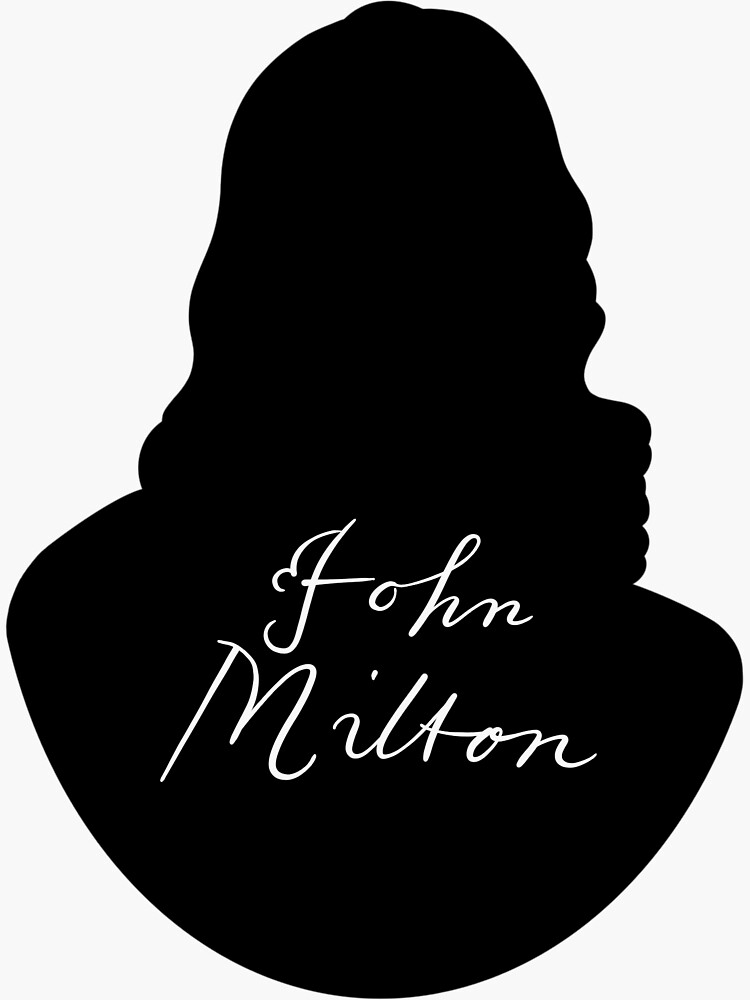 "JOHN MILTON Signature Silhouette" Sticker for Sale by abbieoverbey ...
