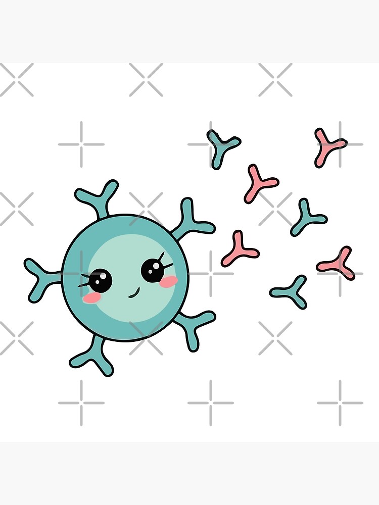 "Cute B cell and Antibodies" Poster for Sale by labstud | Redbubble