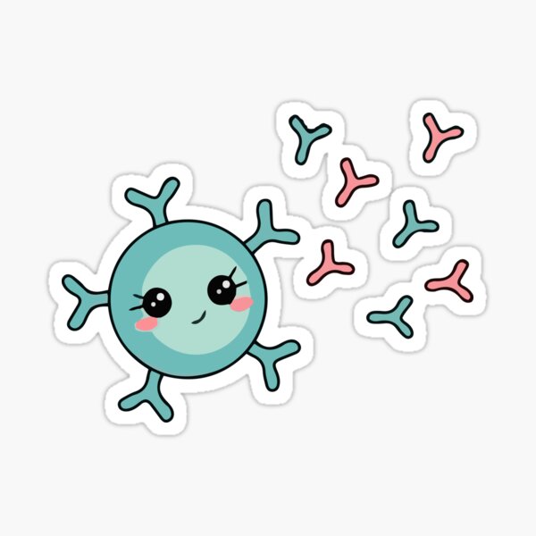 "Cute B cell and Antibodies" Sticker for Sale by labstud | Redbubble