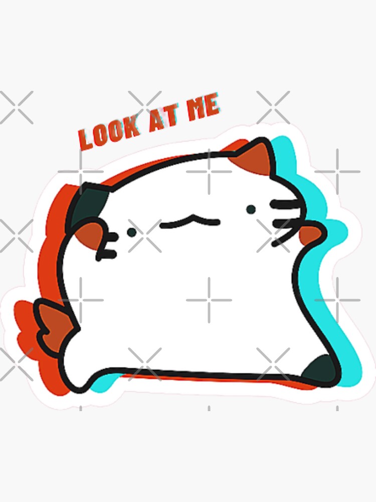 "happy Cat-Look at me╰(*° °*)╯" Sticker for Sale by Zoronowa | Redbubble