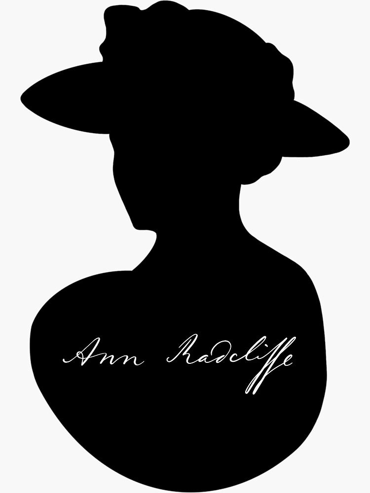 "ANN RADCLIFFE Signature Silhouette" Sticker for Sale by abbieoverbey ...
