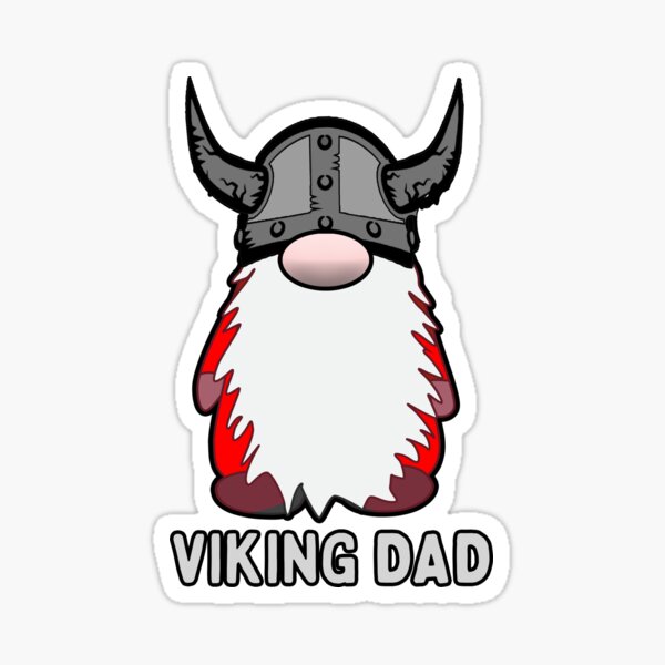 "Viking Dad Nordic Gnome Viking Tomte Scandinavian " Sticker for Sale ...