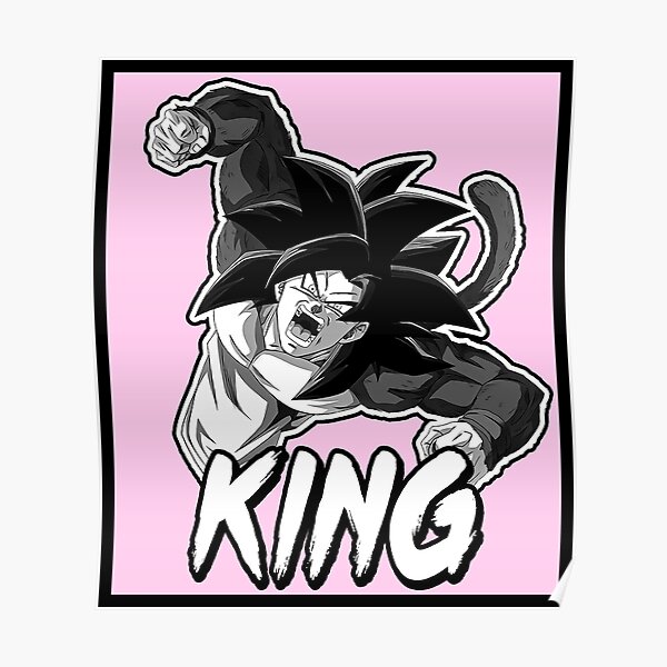 "Goku Super Saiyan 4 'King'" Poster for Sale by allstarrick159 | Redbubble